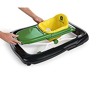 John Deere 4-in-1 Gator Baby Walker, Push Walker Activity Center, Authentic Gator Design, Easy Fold Frame, Green Age 6 Months+