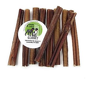 Sancho & Lola's Bully Sticks for Dogs Standard 9.5oz (10-12 Count) Made in USA - No Antibiotics No Growth Hormones, High-Protein Beef Pizzle Dog Chews