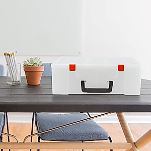 KEILEOHO 4 x 6 Inch Photo Case,18 Inner Clear Photo Storage Boxes, Photo Organizer Cases for Pictures, Stickers Stamps Storage, Scrapbooking