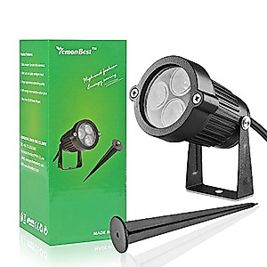 LemonBest 2pcs LED Landscape Garden Wall Yard Path Pond Flood Spot Light Outdoor IP65 Decorative Lamp Cool White 12V