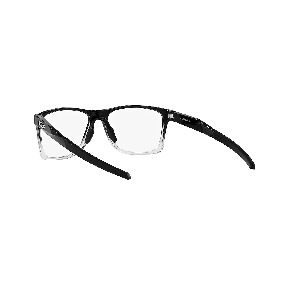 Oakley Men's Ox8173 Activate Square Prescription Eyewear Frames, Polished Black Fade/Demo Lens, 55 mm