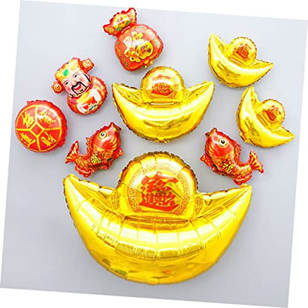 ABOOFAN 24 pcs 2021 Spring Festival Balloons fish balloons Chinese New Year party wall decoration red ballons red balloons foil balloons garland decor Party Decor Scene Layout Balloon Gift