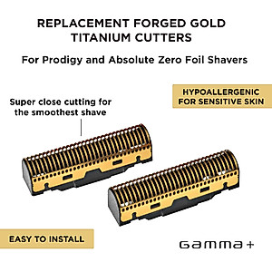 GAMMA+ Replacement Gold Cutters Fits Absolute Zero and Cordless Prodigy Shavers