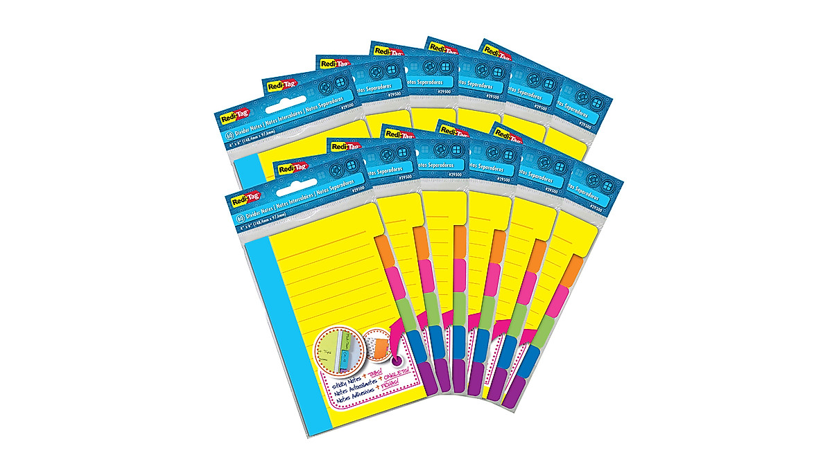 Redi-Tag Divider Sticky Notes - Colorful & Organized