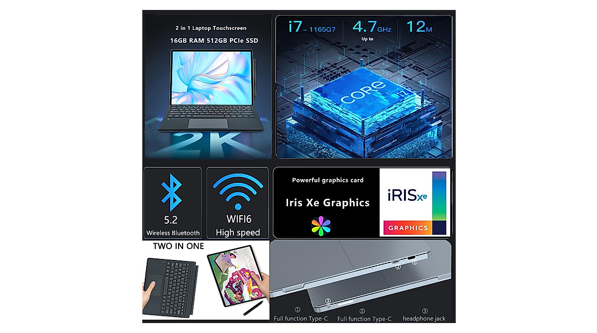 KUU Lebook Plus: 2 in 1 Core i7 Laptop & Tablet