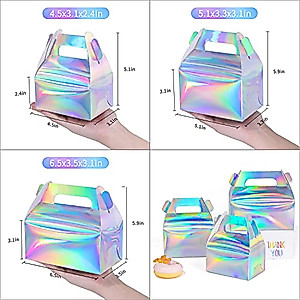 SZYCHEN 10 pcs/holographic gift box cake candy biscuit packaging portable carton for wedding and birthday parties