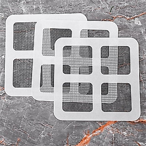 Floor Drain Sticker, 4" X 4"Disposable Floor Drain Sticker 30 PCS/Set, Disposable Shower Drain Hair Catcher Mesh Stickers, Shower Drain Hair Catcher Sticker, Shower Floor Drain Cover Square