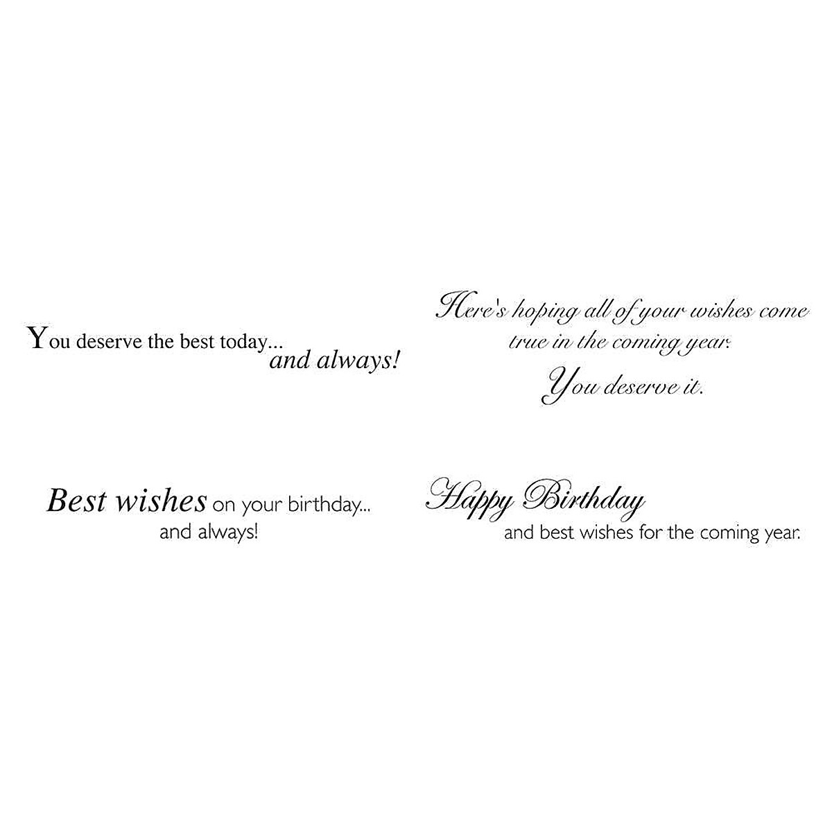 CEO Cards - Birthday Greeting Card Assortment, 4 Card Designs, 5x7 Inches, 25 Cards & 26 White Envelopes (VP2101)