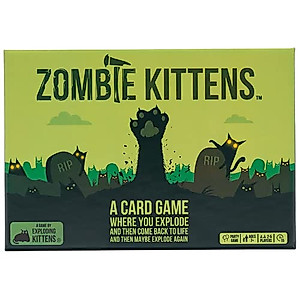 Zombie Kittens Card Game by Exploding Kittens - Fun Family Card Games for Adults Teens & Kids for Night Entertainment, 2-5 Players
