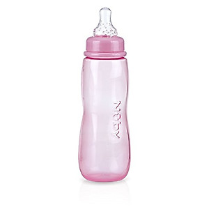 Nuby Standard Neck Tinted Bottle, 8oz, 3+ Months, Single Pack of 1, Colors May Vary