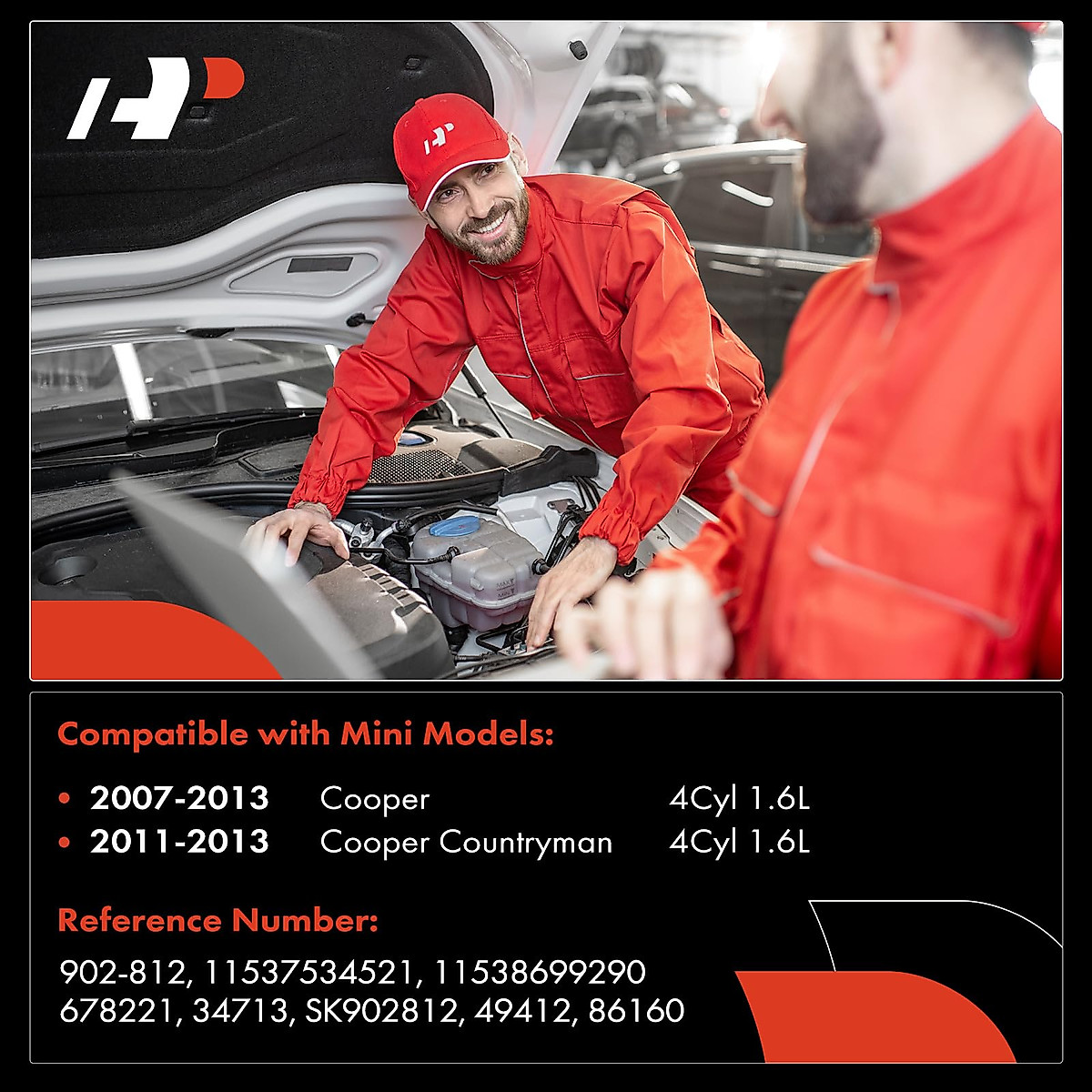 A-Premium Engine Coolant Thermostat and Housing Assembly W/Sensors - Compatible with Mini Cooper 2007-2013, Cooper Countryman 2011-2013 - DOHC, L4 1.6L - Replace# 11537534521, 11538699290