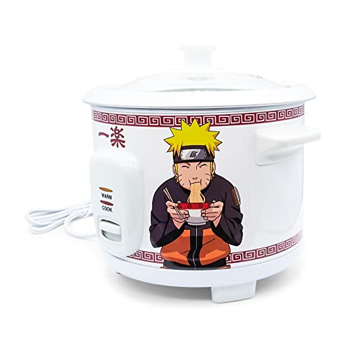 Naruto Shippuden Ichiraku Ramen Automatic Rice Cooker & Warmer | Food Steamer for White and Brown Rice, Quinoa | Anime Manga Gifts and Collectibles | Holds 24 Ounces