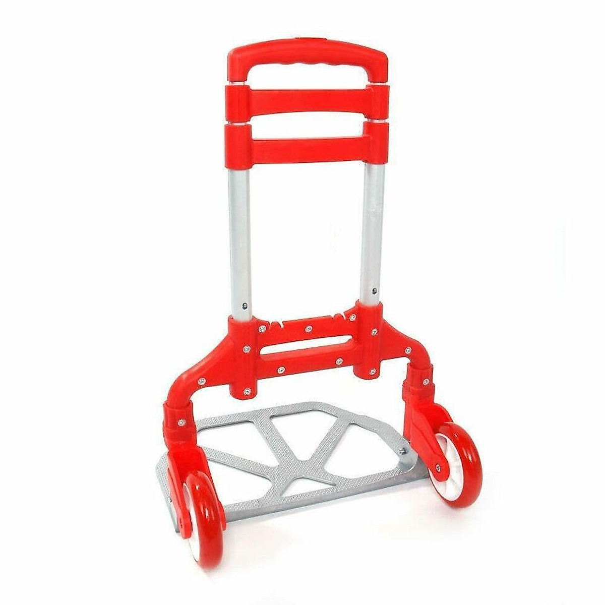 170lbs Cart Folding Dolly Truck Hand Collapsible Trolley Luggage Aluminium Red