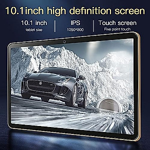 OUZRS 5G Tablets 10 Inch Android 11 GO GMS Tablets, 64GB ROM /256GB Expand, WiFi Tablet Computer, Bluetooth, 6000mAh Tablet PC, Tableta with Dual Camera -Gold
