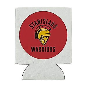 California State University Stanislaus Warriors Logo Can Cooler - Drink Sleeve Hugger Collapsible Insulator - Beverage Insulated Holder