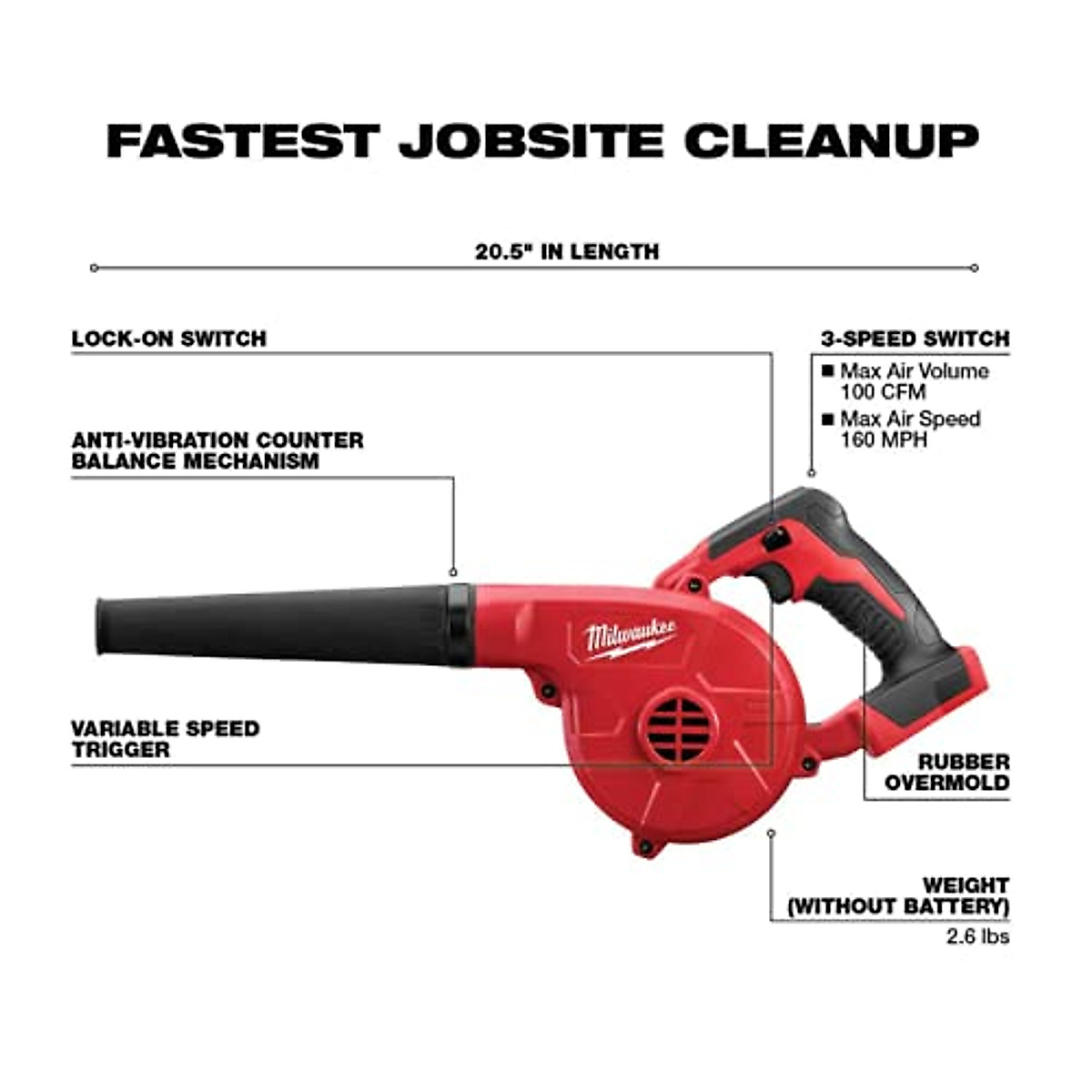 Milwaukee 0884-20 M18 18 Volt Cordless Compact Yard Leaf Blower Sale