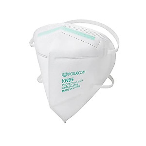 POWECOM KN95 Respirator Face Mask | Breathable Face Mask (10 Pack) |White| Headband Style