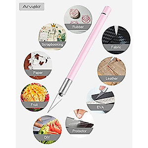 Craft Hobby Knife , Exacto Knife , 2 Knives and 60 Blades with a Bag , Precision Cutter Knife for Cutting Carving Scrapbooking Stencil , Pink