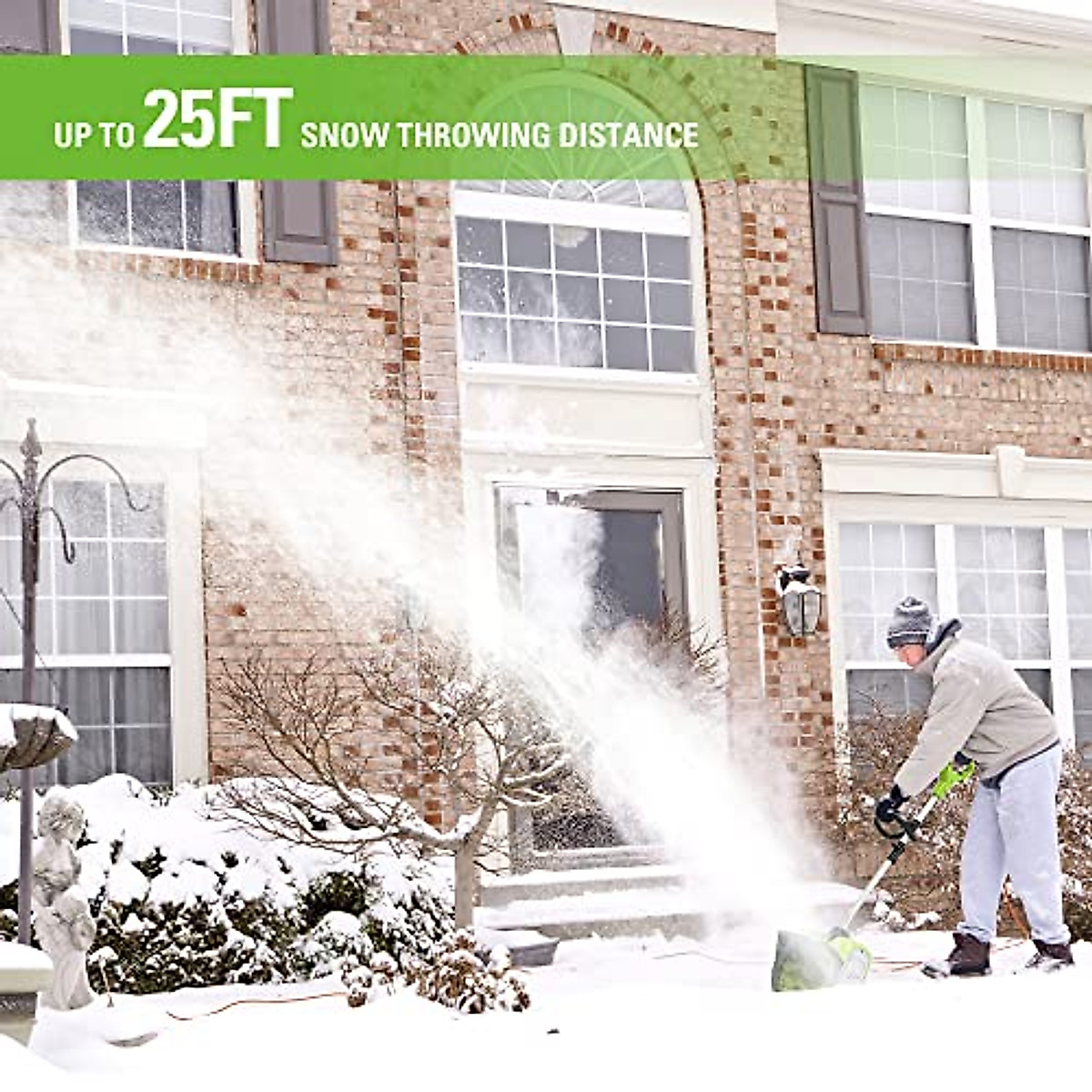 Greenworks 8 Amp 12 inch Electric Snow Shovel