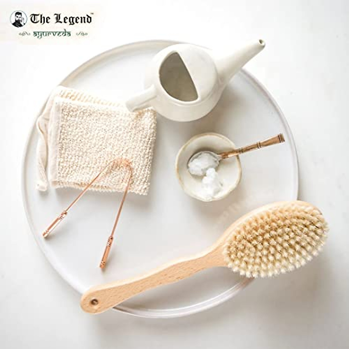 The Legend Pack of 3 Ayurveda Heavenly Copper Tongue Cleaner or Scraper | Metal Tongue Scraper and Handmade (Pack of 3 Thick Handle)