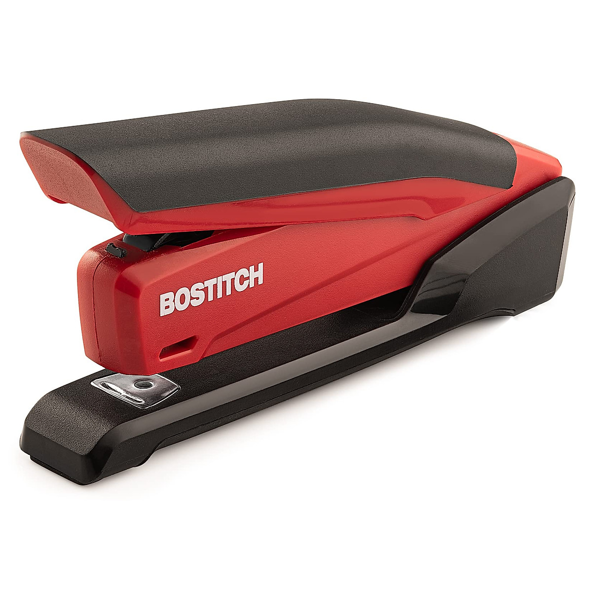 Bostitch Stapler with Staples - InPower Red Stapler - Spring Powered Stapler with 1260 Staples - Built-in Staple Remover - Staple Storage Compartment - One Touch Heavy Duty Staplers for Desk