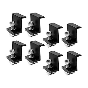 Yajuyi 8Pcs Solar Panel Centre Clamps Solar Panel Holder Portable Attachment 30mm Fixing Solar Panel Solar Panel Bracket End Clamp for Rooftop RV, 30mm