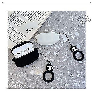 Airpods Pro Case, 3D Cute Cartoon Ghost Compatible with Apple Airpods 3&Pro, Airpods Pro Accessories Shockproof Protective Silicone Cover and Skin for Apple Airpods Pro Charging Case (Luminous Ghost)