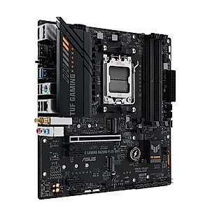 ASUS TUF Gaming A620M-PLUS(WiFi) AMD AM5 (Ryzen 7000) microATX Gaming Motherboard(DDR5,PCIe 4.0,2xM.2 Slots,2.5Gb LAN,Wi-Fi6,2xDisplayPort,HDMI,Front USB 3.2 Gen 1 Type-C,BIOS Flashback,M.2 Q-Latch)
