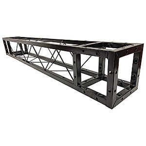 Three (3) 1.5 Meter 4.92 ft. Square 8"x8" Black Trussing Box Truss Section Bolted