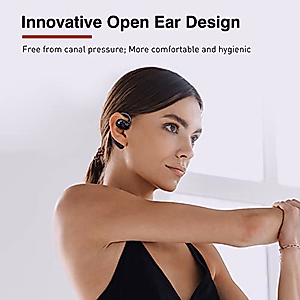 TRANYA Open Ear Bluetooth Headphones, Wireless Earbuds with APTX Adaptive Sound 16MM Large Driver, CVC8.0 Noise Cancellation, IPX5 Waterproof Sports Earbuds with 32H Playtime for Workout