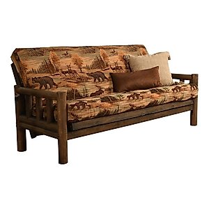 Pemberly Row 8" Full Size Spring Futon Mattress Replacement, Linen Fabric Cotton Sleeper Sofa Bed Mattress, Canadian-Frame Not Included