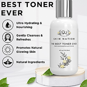 Refreshing Toner for Face with Rose Water and Organic Aloe for True Moisturization, Gentle Pore Cleaner & Pore Minimizer for Face, Hydrating Toner, Cruelty Free, Paraben Free, Skincare 4.0 Fl Oz