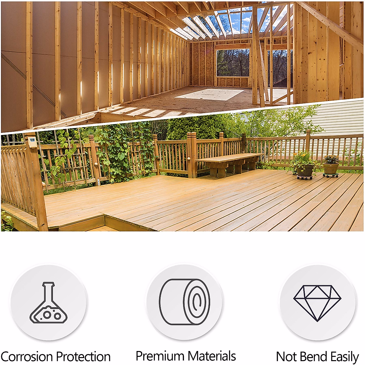 KURUI Hanging Nails and Wood Screws Assorted Kit 256PCS, 110 Philips Flat Head Screws and 146 Picture Hanging Nails, 6 Sizes Small Nails and Small Screws Assortment with Organizer Box