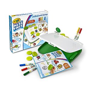 Crayola Color Wonder Mess Free Art Desk with Stamps, 20+ Pieces, Kids Toys