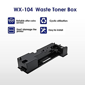 WX-104 Compatible Waste Toner Box Replacement for WX104 A7XWWY2 Waste Toner Container for Konica Minolta bizhub 227 287 Printers (1 Pack)