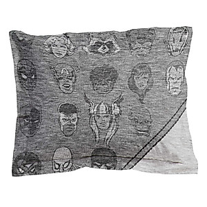 Jay Franco Marvel Comics 80th Anniversary Twin Comforter & Sham Set - Super Soft Kids Reversible Bedding - Fade Resistant Microfiber (Official Marvel Product)