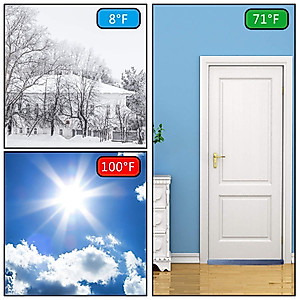 TumiMallody Door Draft Stopper Double Sided Weather Stripping Noise Breeze Draft Blocker Door Sweeps Washable Under Door Seal Strip Adjustable Velvet Draft Guard Multi Color Available (36 inch, Blue)