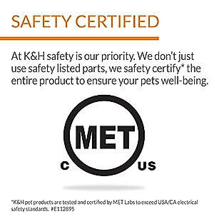 K&H PET PRODUCTS Thermo Plush Pad Indoor Heated Pet Bed Gray Medium 17.5 X 28 Inches