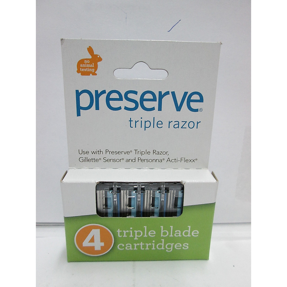 Preserve PRE-5091P2 Triple Razor Replacement Blade44; 4-Pack. This multi-pack contains 2 packs.
