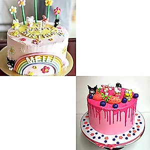 BOBOCOOM 6 Pcs Cute Cartoon Animal Figures Set, Cake Toppers, Christmas, Birthday Presents, Party Supplies