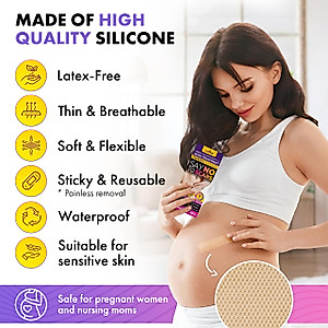 MONSET Silicone Scar Sheets - Effective Scar Treatment for Surgical Scars, C-Section, Acne Scar Removal, Deep Stretch Mark Removal, Keloid Bump Removal - Extra Long - Pack of 6