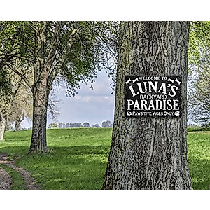 Customized Dog Name Backyard Playground Metal Indoor Outdoor Sign