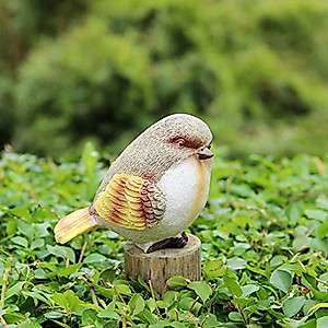 PUOO 3 Pieces Garden Birds Statues,Lawn Decorated Bird Figurine,Indoor Home Decor Resin Bird,Outdoor Patio Garden Tree Decoration Statue (Set 2)