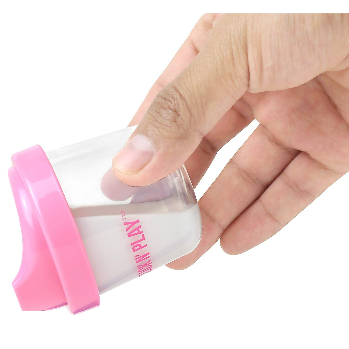 Click N' Play Magic Disappearing Sippy Cup & Doll Pacifier Set, Baby Doll Bottle with Milk, Accessories for Kids Ages 2-4, Pink