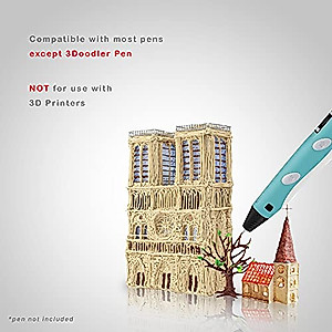 3D Pen Filament Kit Refills for 3D Pens - PLA 1.75mm Filament Color Pack Sample | Create Professional Art with 3D Pen Refills for Kids and Adults 3-D PLA Printing Filament Bundle Kit Accessories