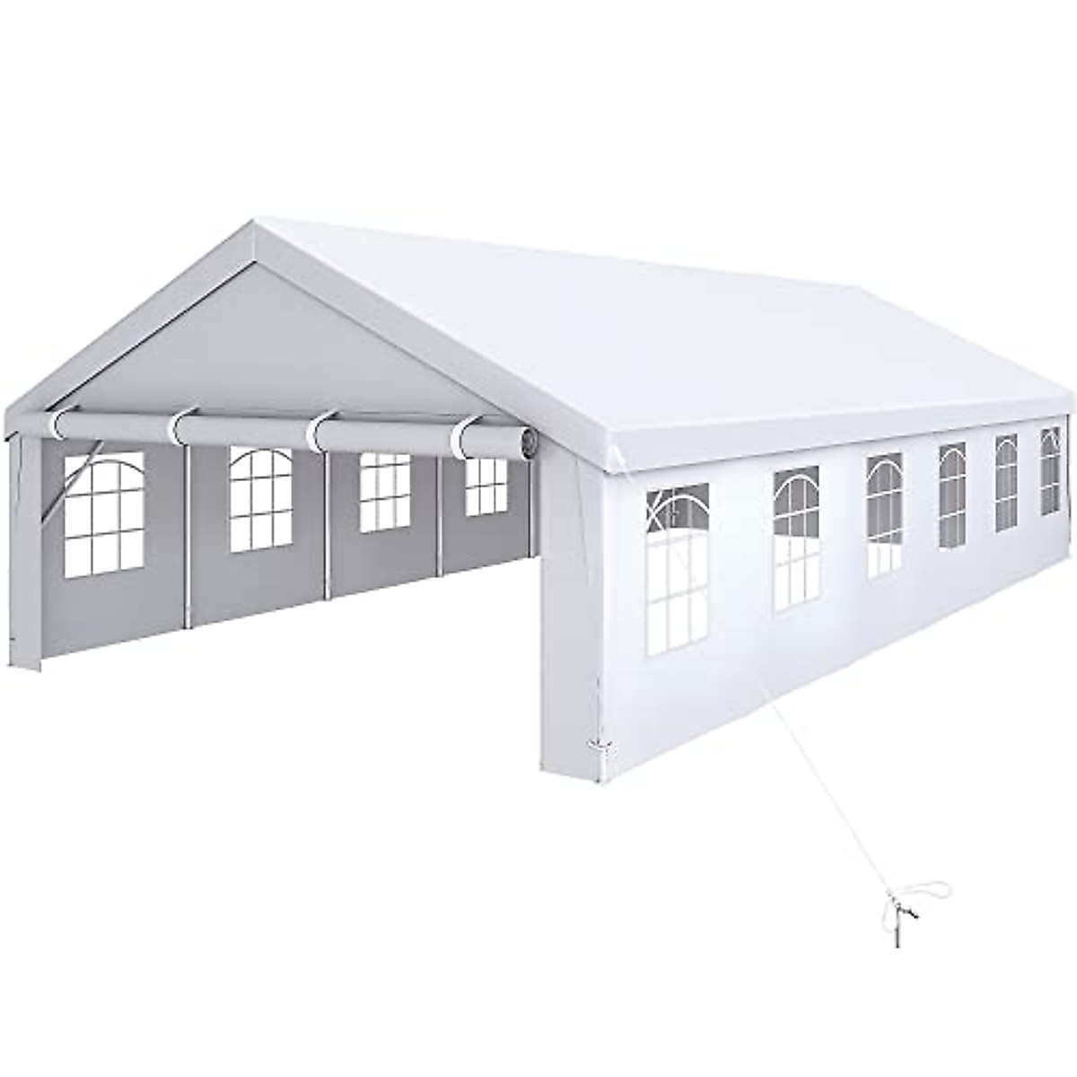 YITAHOME 20' x 40' Heavy Duty Gazebo with Reinforced Triangular Column Outdoor Party Wedding Tent Canopy Carport Shelter with Removable Sidewall Windows