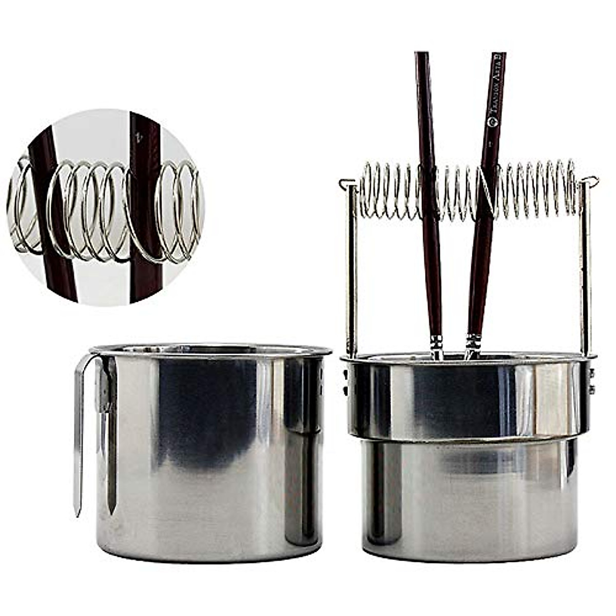 Meyaus Deluxe Double Layer Artist Brush Washer Brush Cleaner with Wash Tank