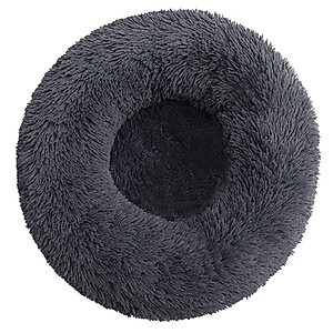 Hengruiyuan Cat Beds for Indoor Cats Plush Fluffy Round Donut Cat and Dog Cushion Bed for Small Medium Dogs and Cats Kittens Puppy Calming Dog Cat Bed for 3KG pet