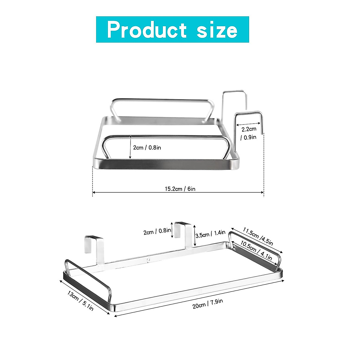 YQh Trash Bag Holder,Trash Bag Holder Rack Kitchen Trash Can Small Trash Container for Kitchen Cabinet Door and Cabinet Under Sink Bag Holder (1)