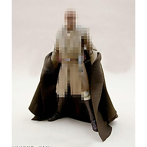 1:12 Scale Fabric Cape Robe with Hat for 6" 6 inches Body Doll Action Figure (no Figure) (Brown L Sleeve)